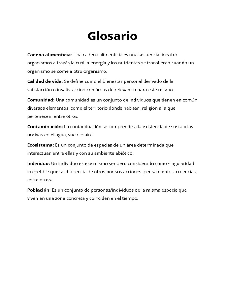 Glosario | PDF