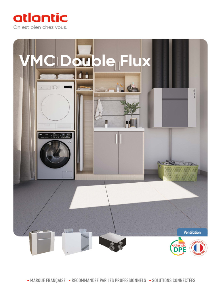 VENTILATION PAVILLONNAIRE DOUBLE FLUX Documentation Commerciale ATLANTIC | PDF