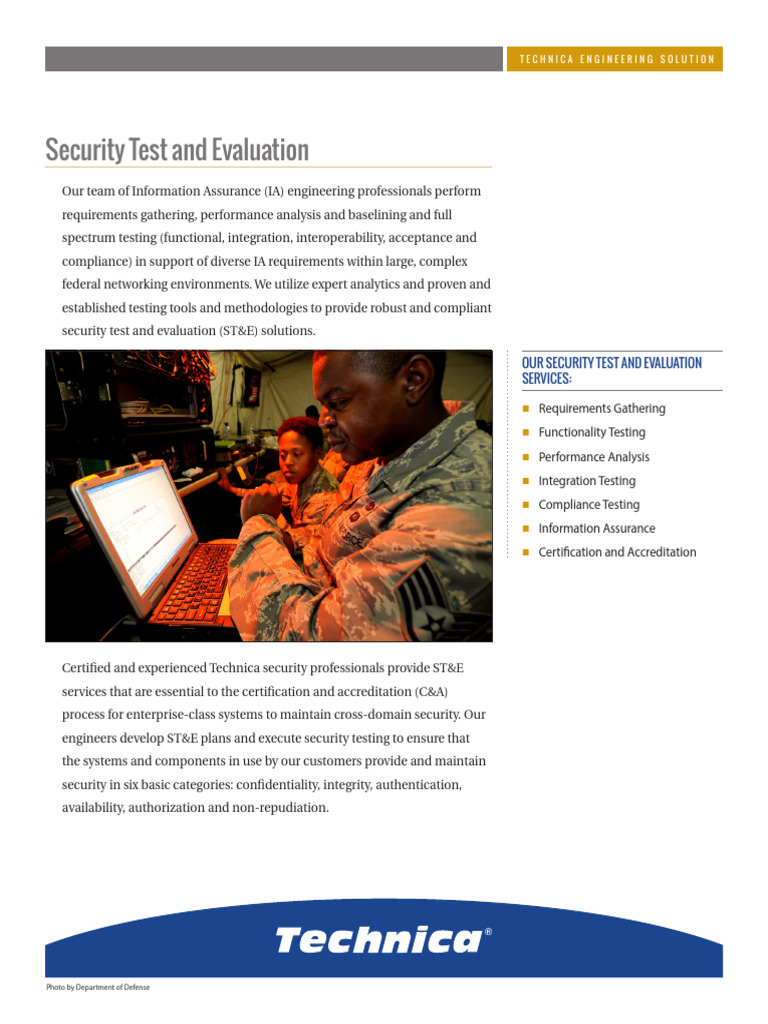 Technica Security Test and Evaluation - V4 031816 | PDF