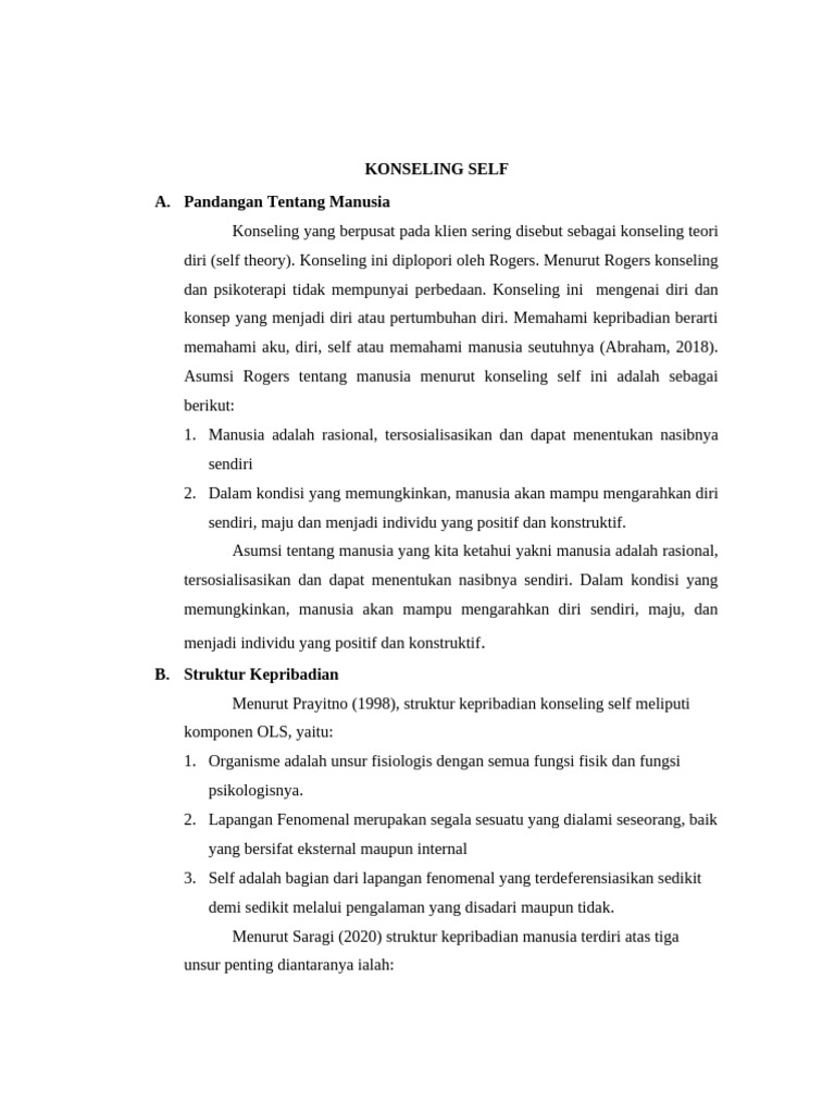 Taks 6 KONSELING SELF | PDF