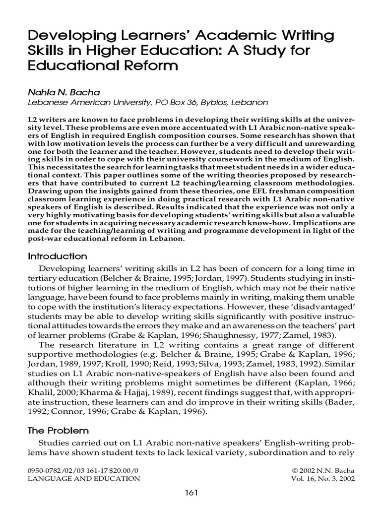 Writing Reform Lebanon | PDF