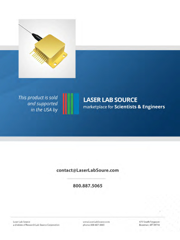 808nm High Power Diode Laser Specs | PDF | Laser | Optical Fiber