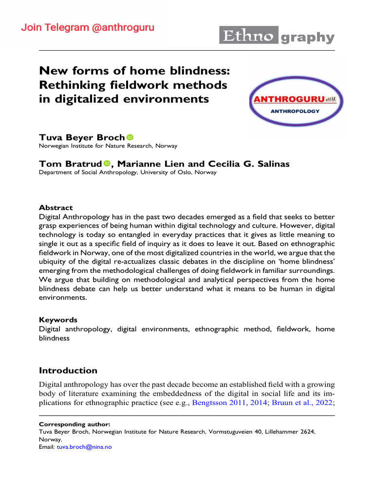 Rethinking Fieldwork Methods | PDF