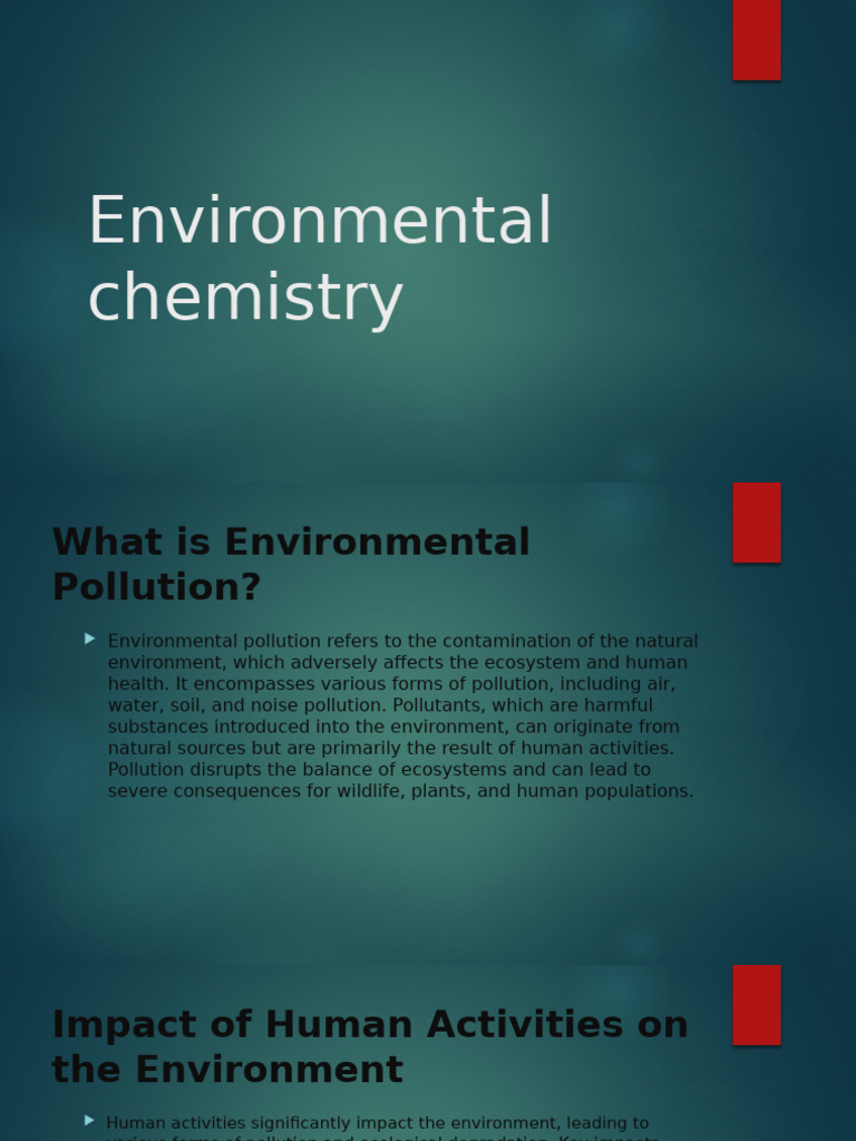 Environmental Chemistry | PDF | Water Pollution | Pollution