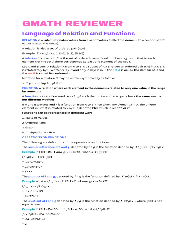 GMATH REVIEWER ni nash | PDF