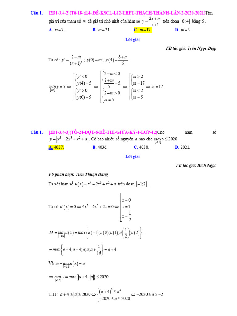 NG D NG GTNN, GTLN Đáp Án | PDF