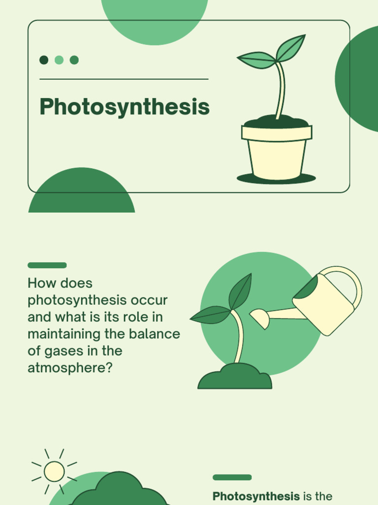 Photosynthesis Educational Video in Green Light Green Flat Graphic Flat ...