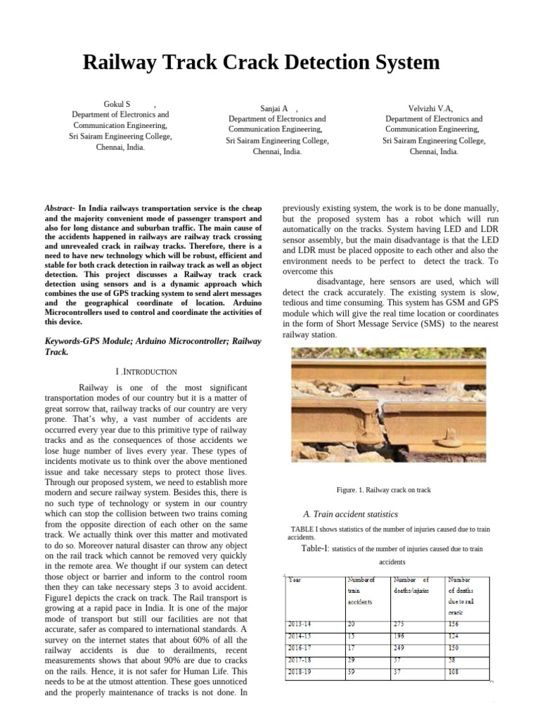 IEEE Railway Track Crack Detection | PDF
