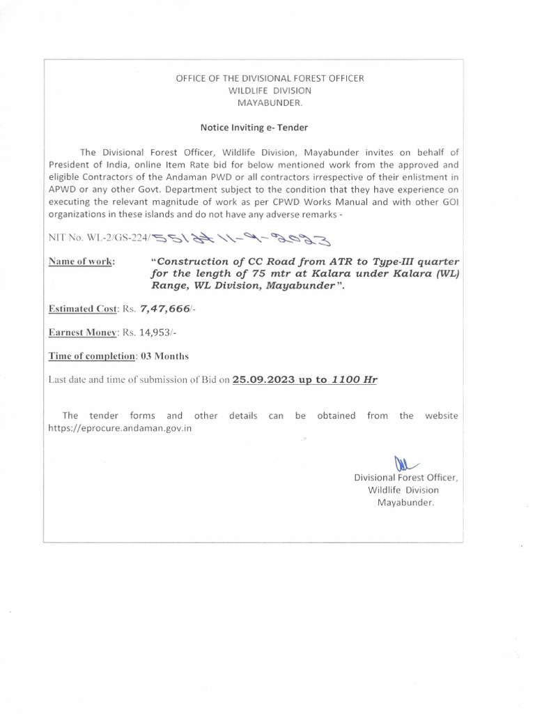 Tender Notice | PDF