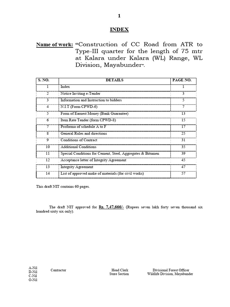 Tender Document | PDF