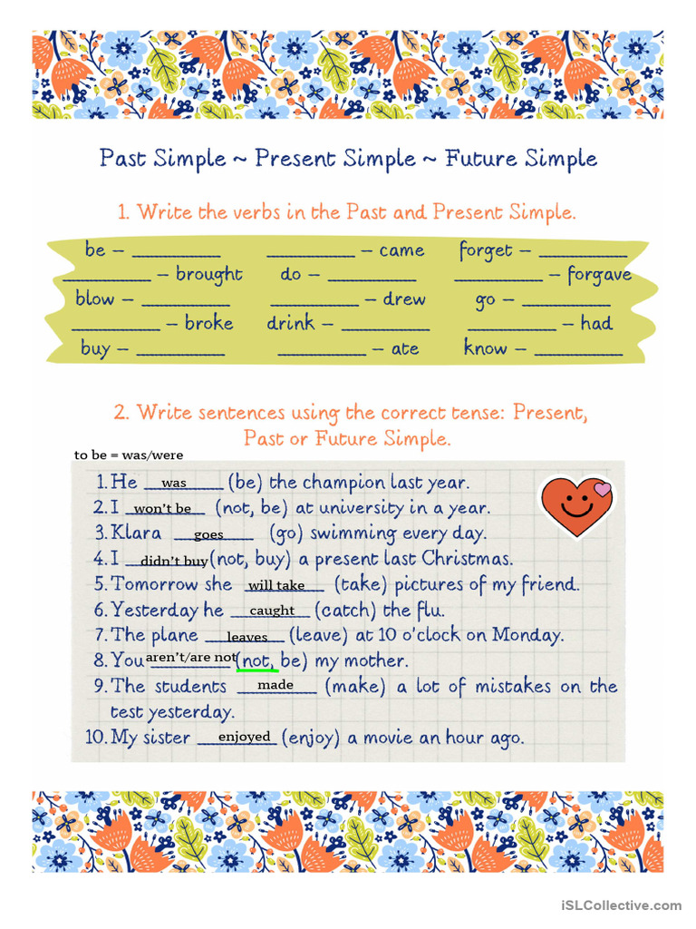 Simple Tenses - Present, Future, Past | PDF