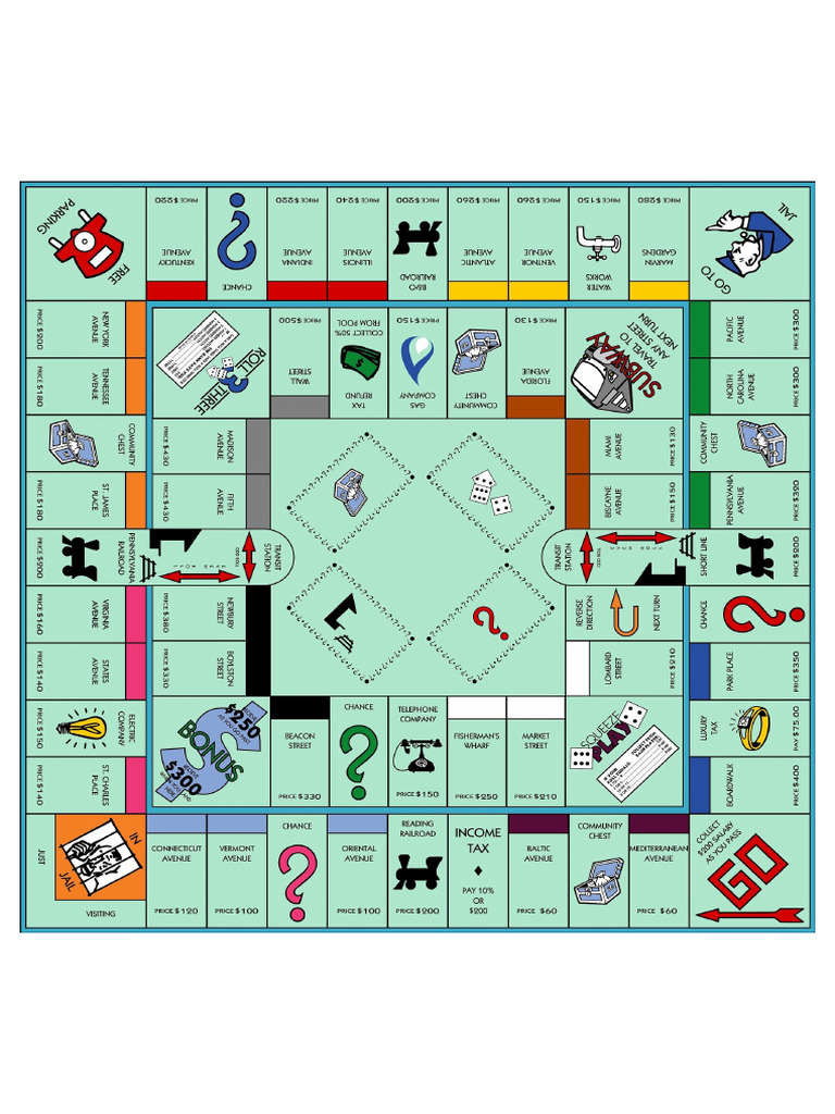 Monopoly Printable Game Board Paper Craft | PDF