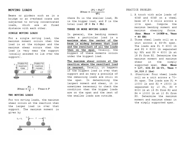 Module Moving-Loads | PDF | Bending | Science & Mathematics