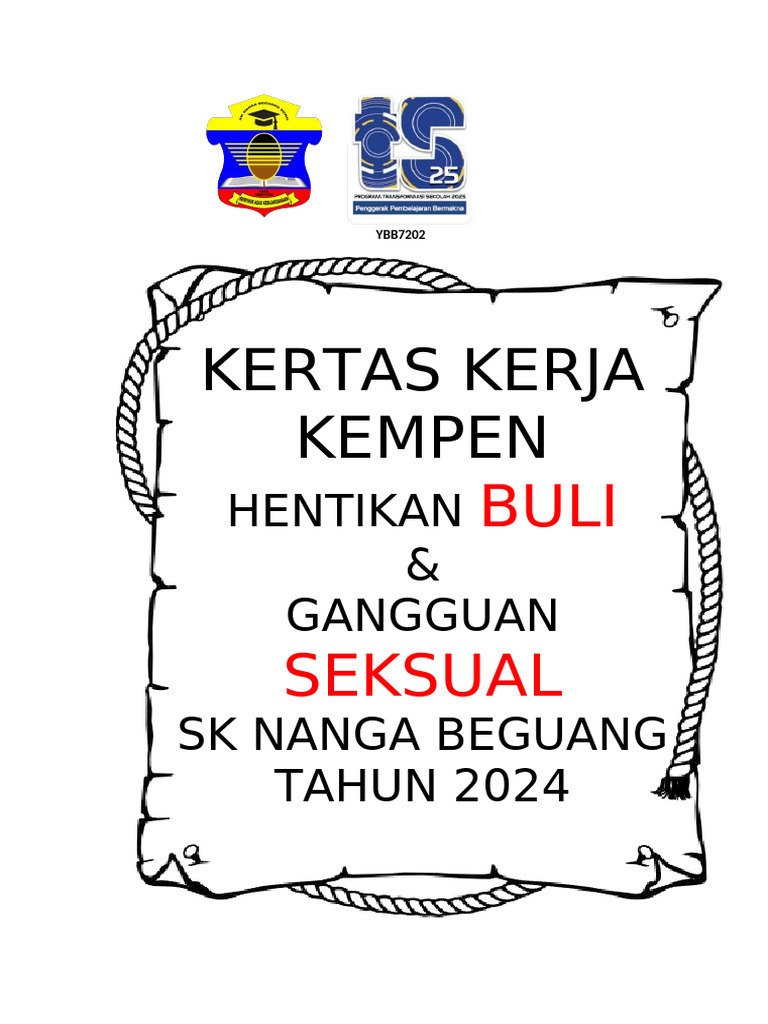 Kertas Kerja Hentikan Buli Dan Seksual | PDF