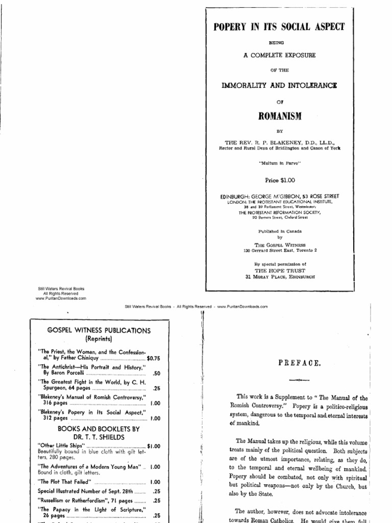 21 - Popery in Its Social Aspect Being A Complete Exposure of The ...