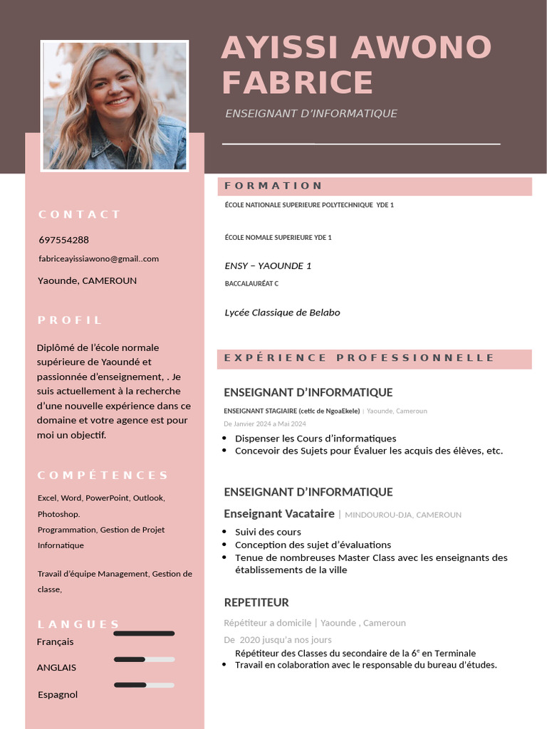 212 Modele CV Express | PDF