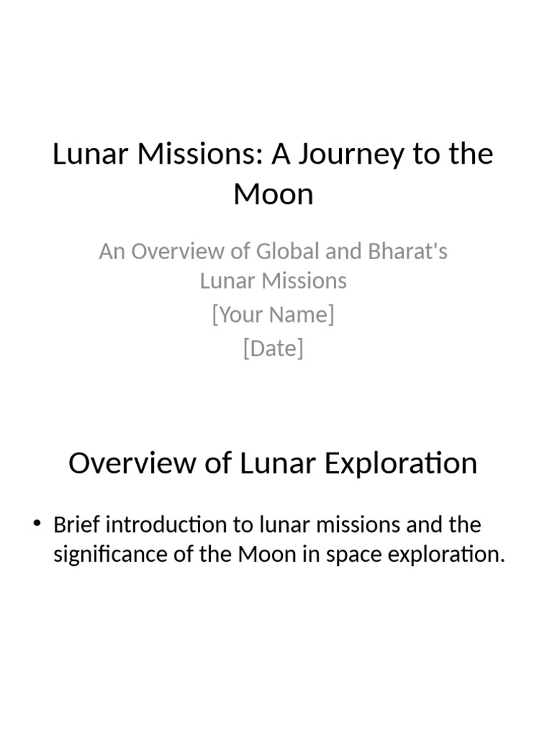 Lunar Missions Presentation | PDF