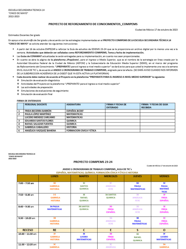 Proyecto Comipems 2023-2024 Barquin | PDF