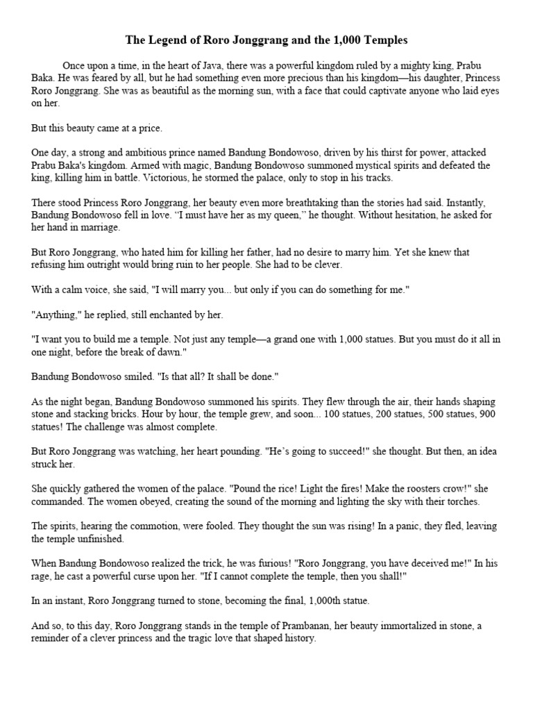 The Legend of Prambanan | PDF | Poetry