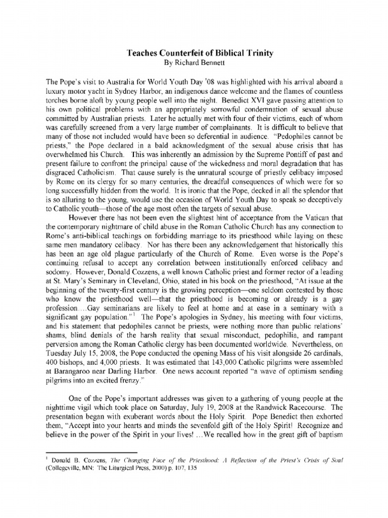 19 - Teaches Counterfeit of Biblical Trinity - Richard Bennett | PDF