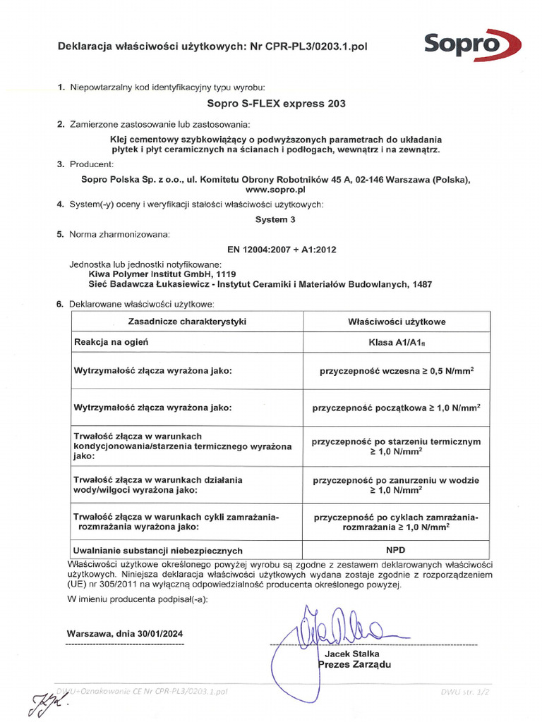 Sopro 0203 1 0 CPR PL3 0203 - 1 - Pol | PDF