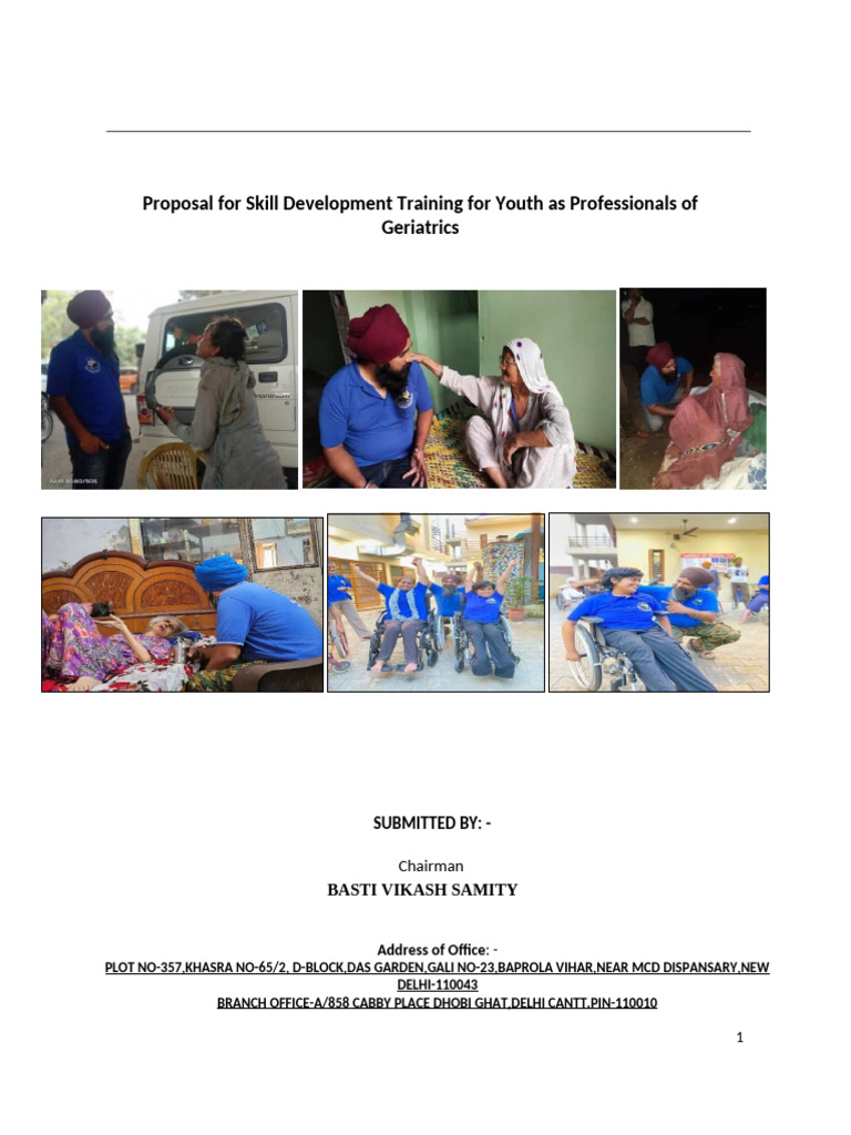 Geriatrics Skill Development Training Proposal | PDF | Geriatrics ...
