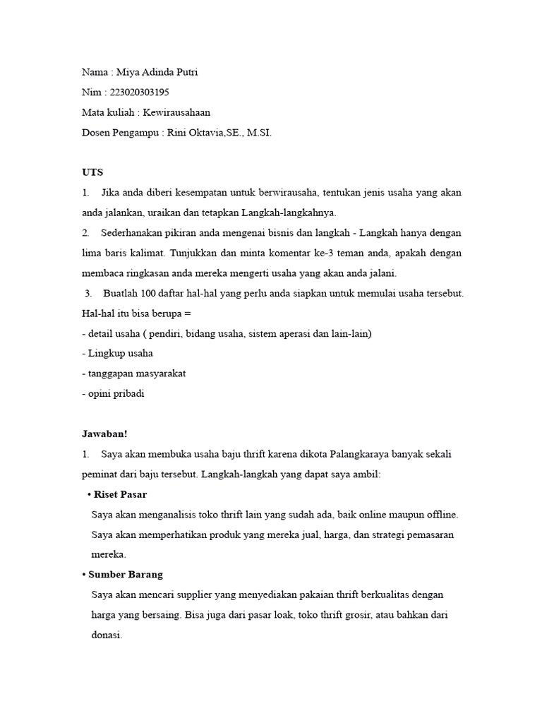 Miya Adinda Putri 223020303195 - UTS KWU | PDF