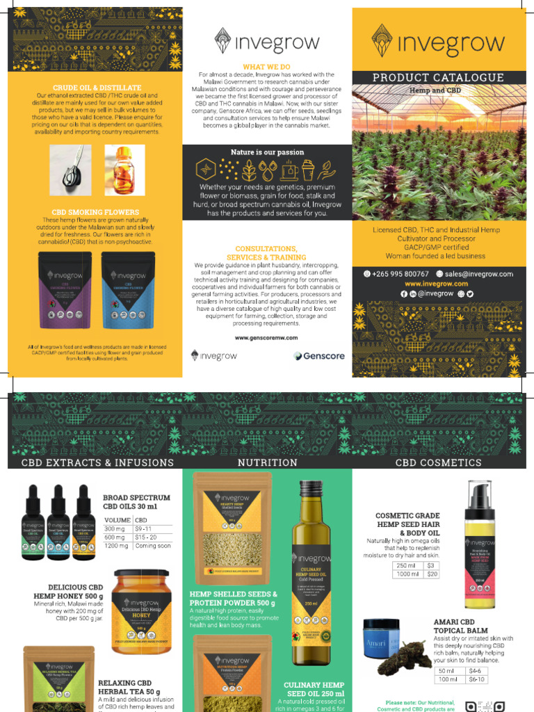 Invegrow BrochurehHempCBD Products | PDF