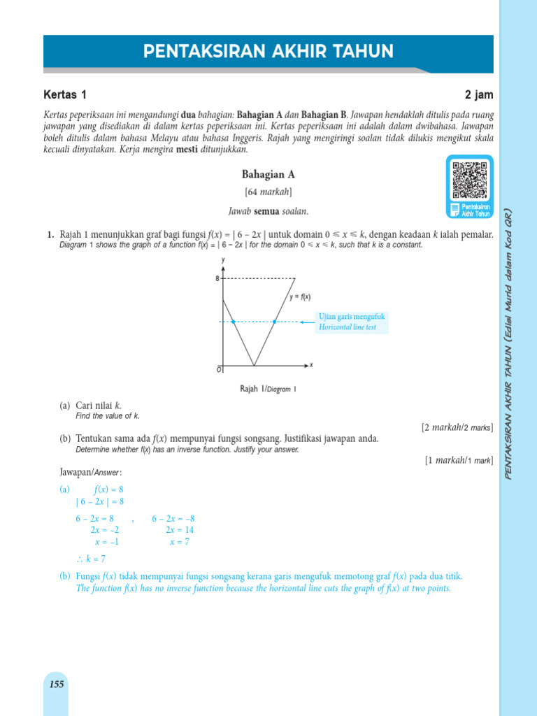Pentaksiran Akhir Tahun - Jawapan | PDF
