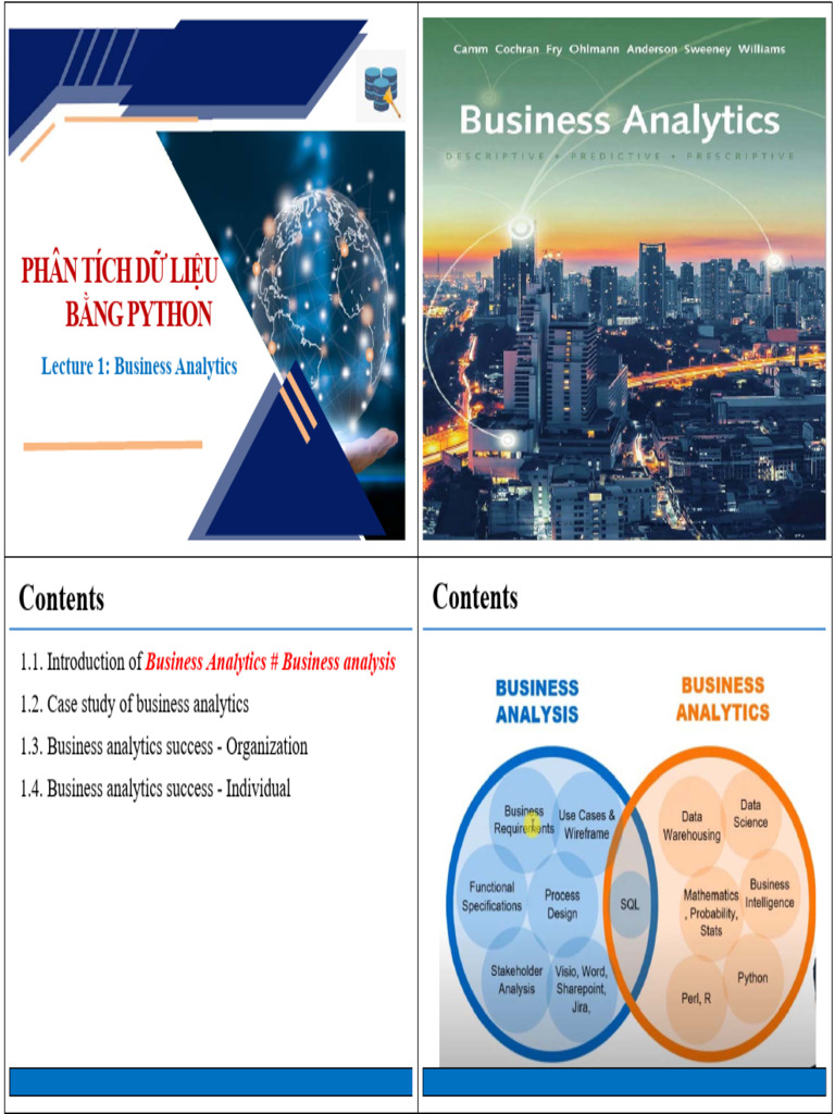Lecture 1-Business Analytics - GV - 2024 | PDF