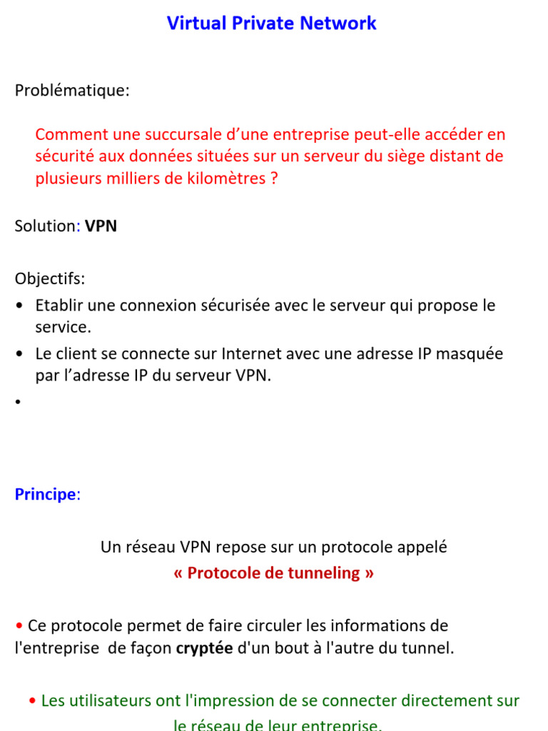 Virtual Private Network: Une Succursale D'une Entreprise Peut | PDF