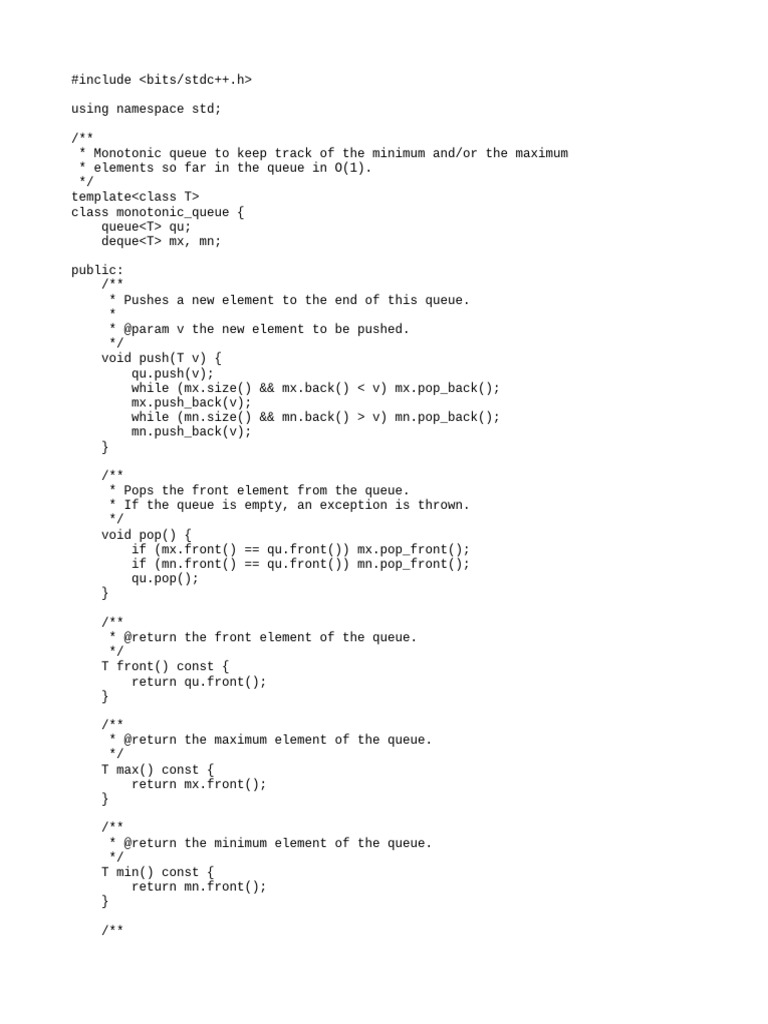 Monotonic Queue | PDF | Teaching Methods & Materials
