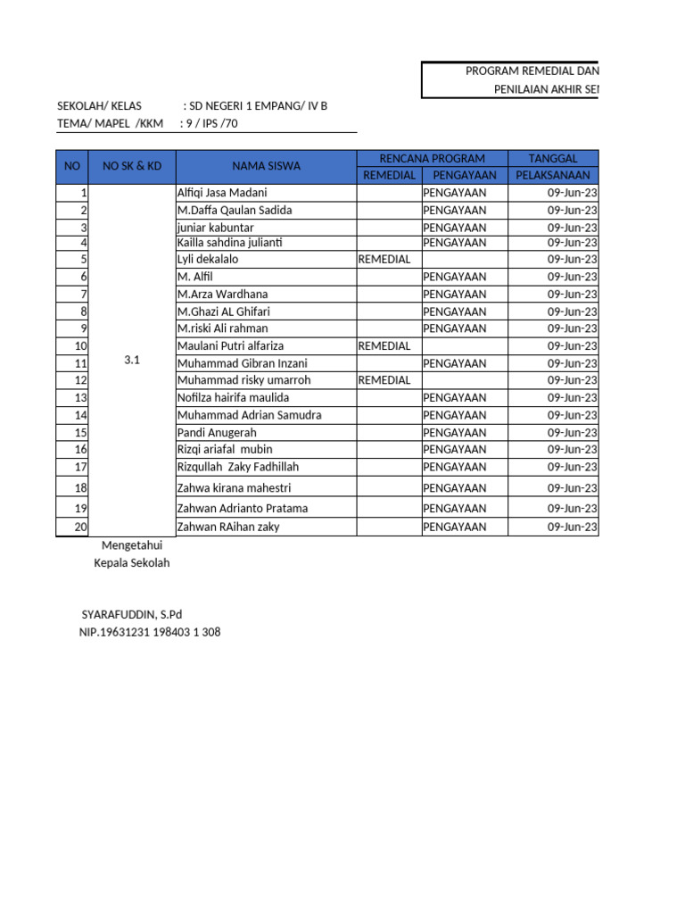 Remedial Sas 2023 | PDF