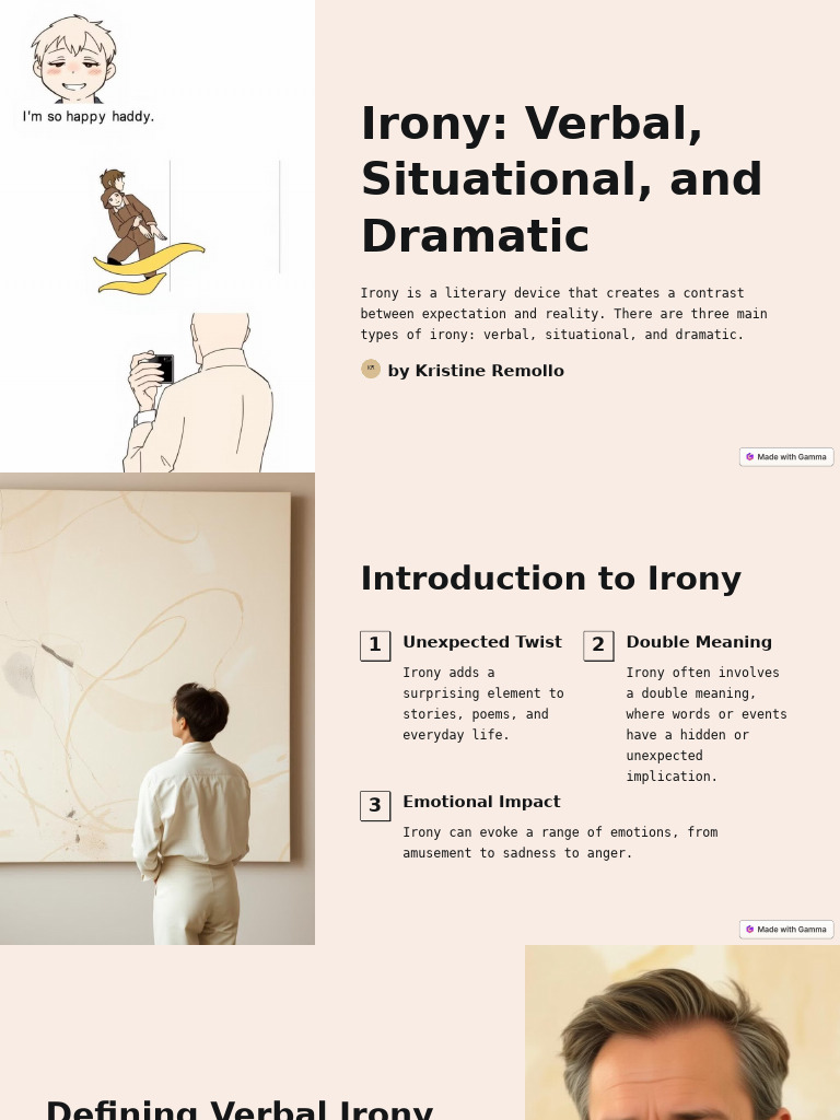 Irony Verbal Situational and Dramatic | PDF | Irony