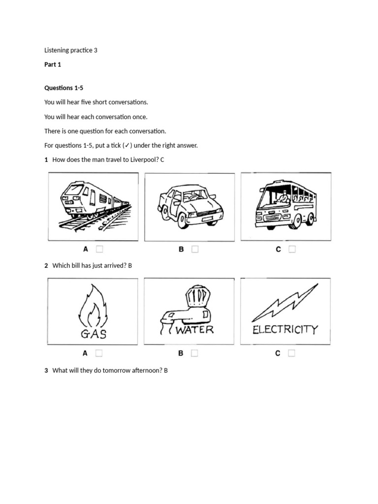 Listening Practice 3 | PDF