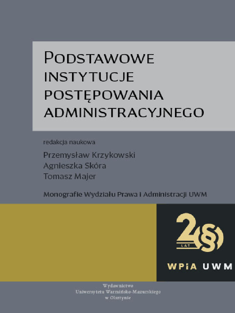 Podstawowe Instytucje Postepowania | PDF