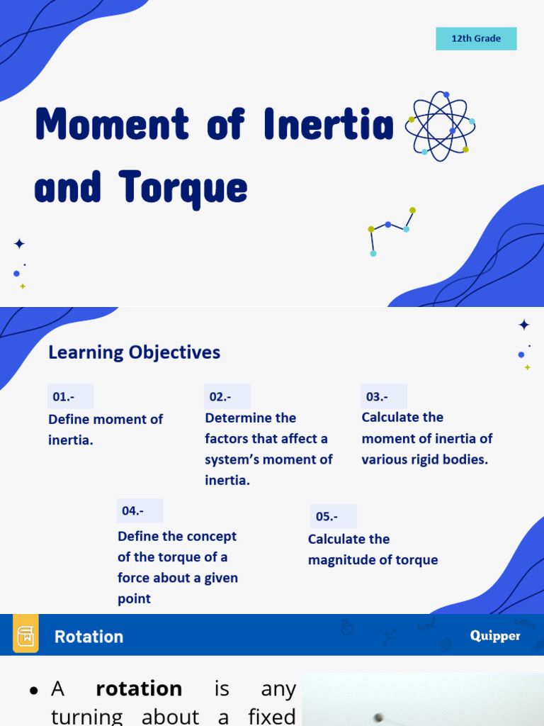 Moment of Inertia and Torque | PDF