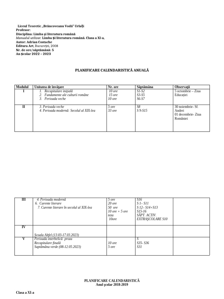 0 Planif Xi Art Filo | PDF