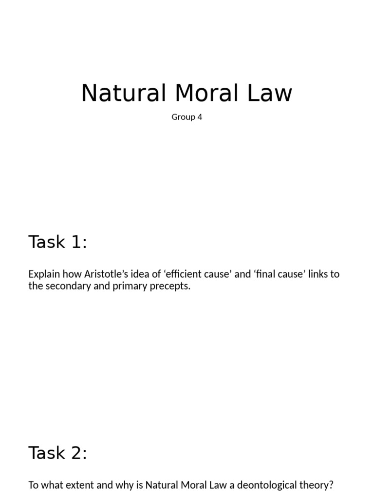 Natural Moral Law - PPT - Group 4x | PDF