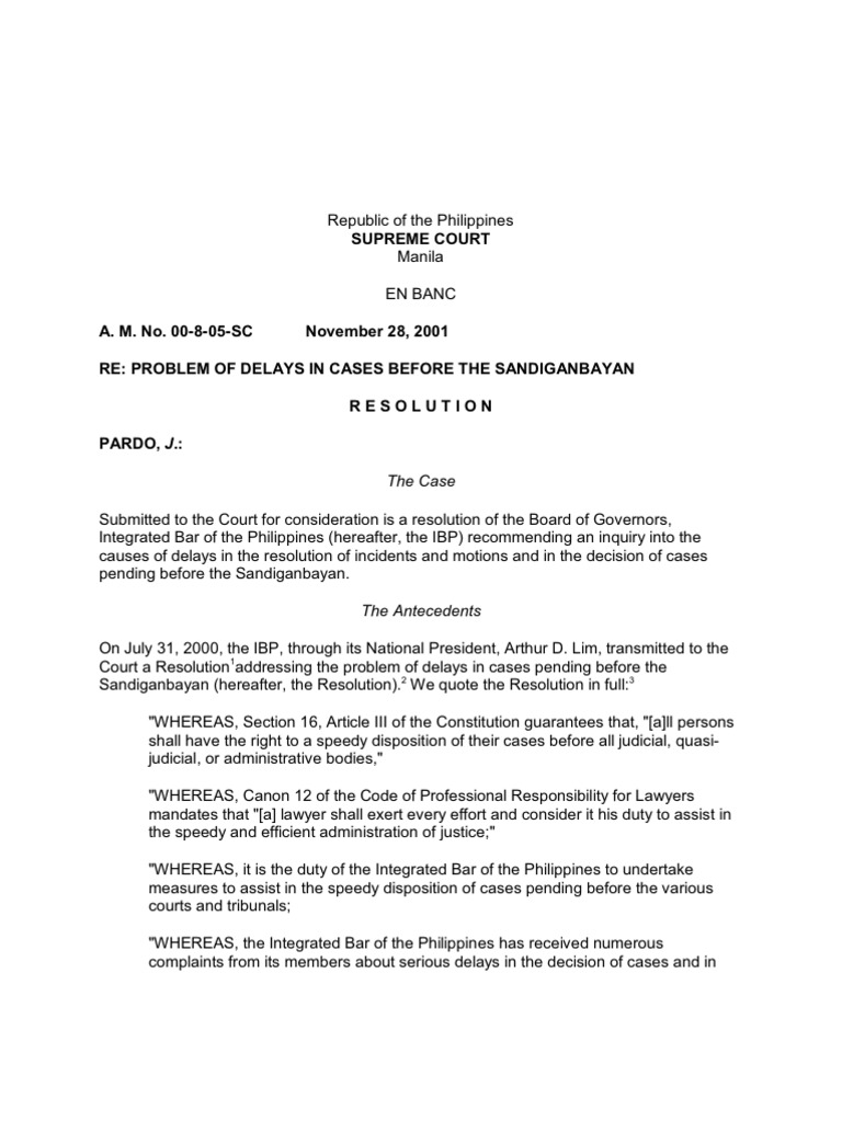 7C-64 Delays in The SB, A.M. No. SC Nov. 28, 2001 | PDF | Supreme ...