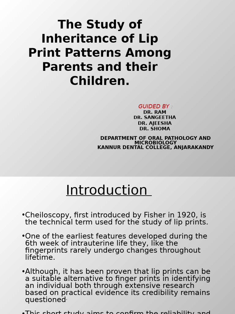 Cheiloscopy Keerthi Op | PDF