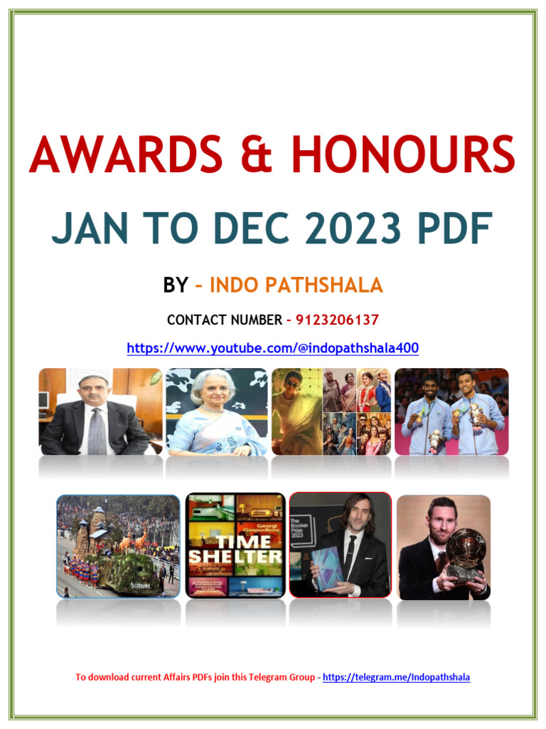IMP Awards & Honour 2023 | PDF