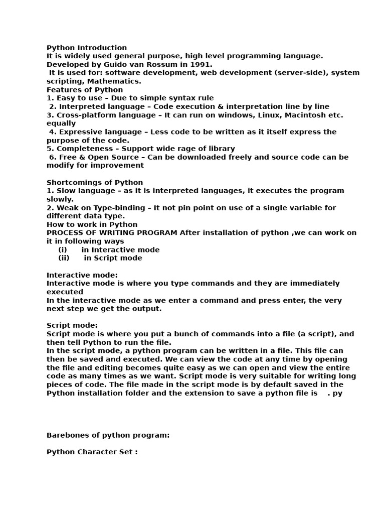 Python Introduction | PDF
