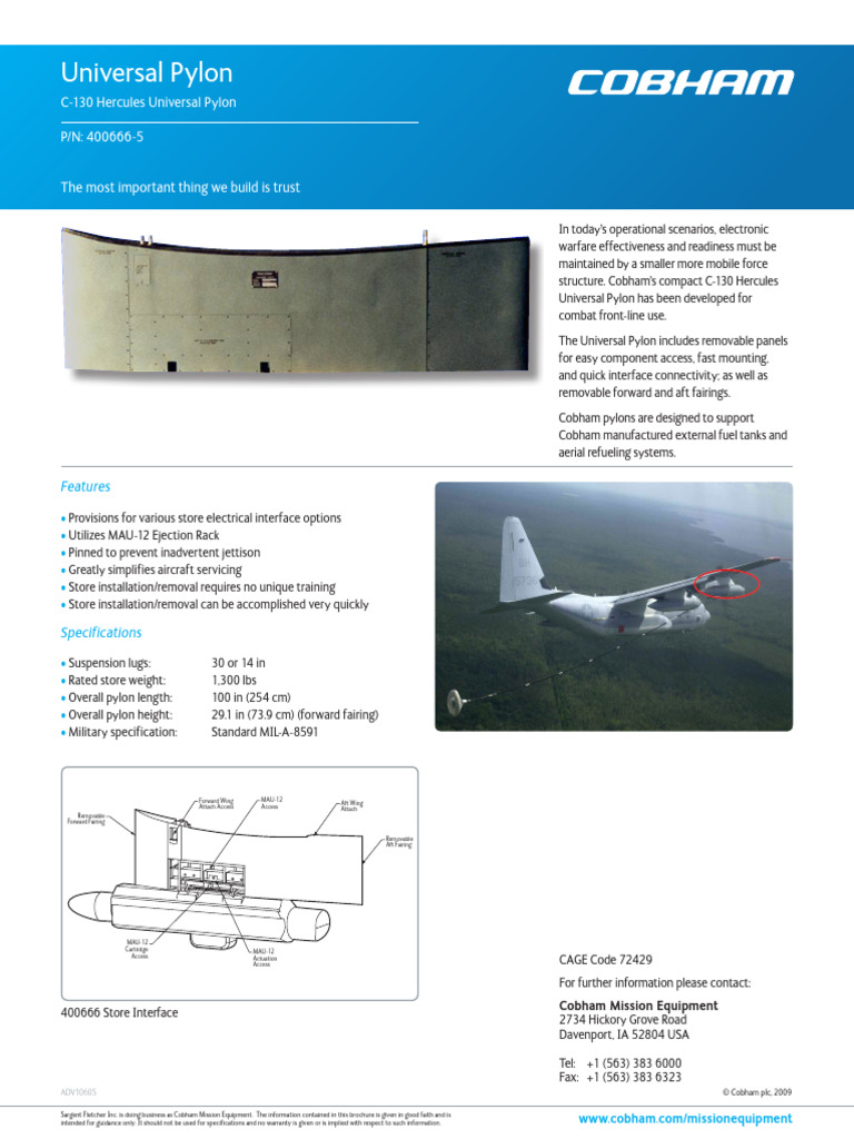 Universal Pylon Datasheet | PDF