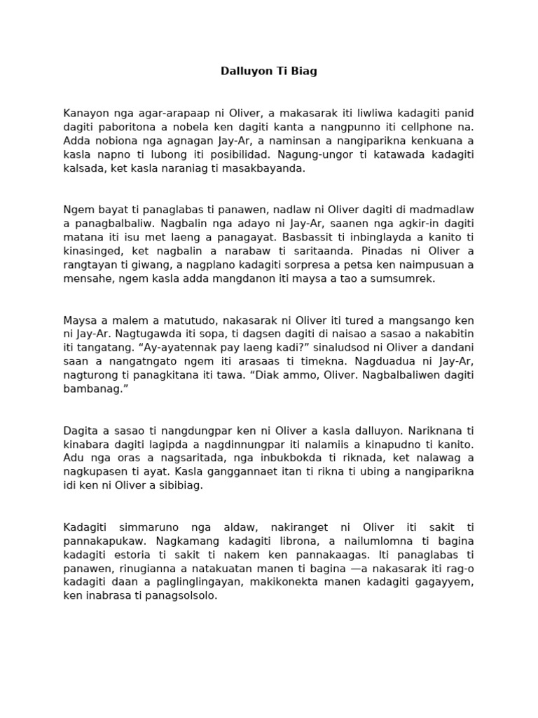 Dalluyon Ti Biag | PDF