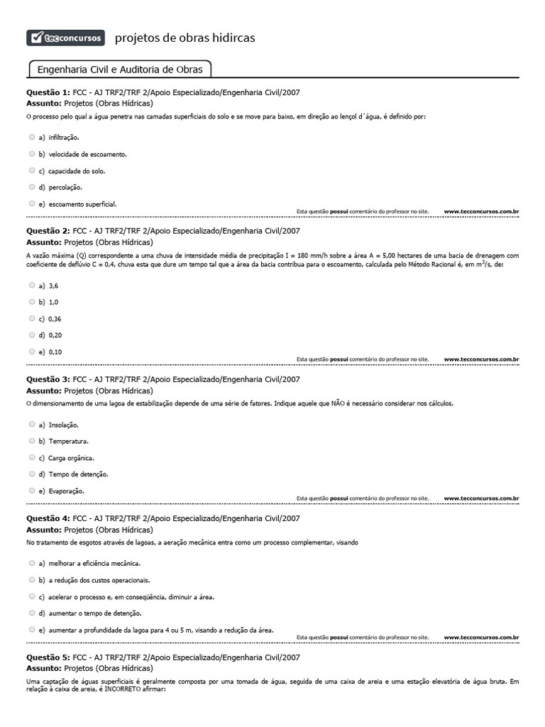 TEC Concursos - Questões para Concursos, Provas, Editais, Simulados | PDF