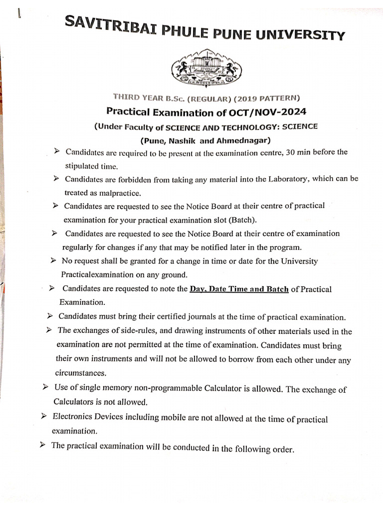 Third Year BSC Regular 2019 Pattern | PDF