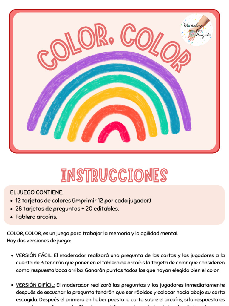 Juego Colores de Disney PDF | PDF