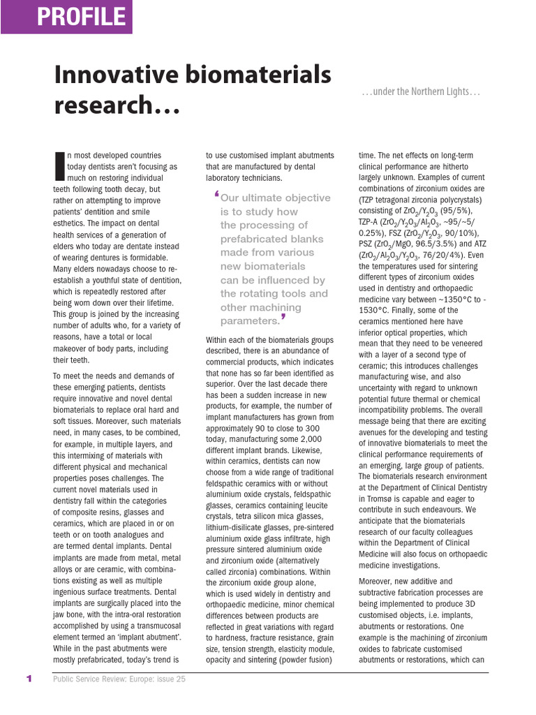 innovative biomaterials | PDF