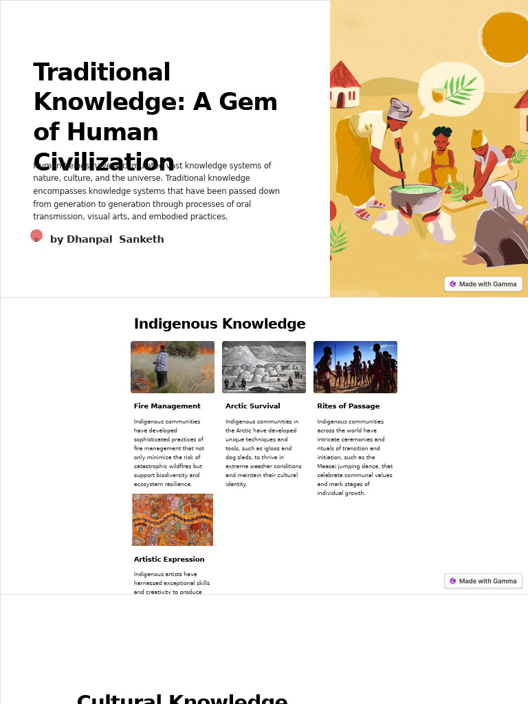 Traditional Knowledge A Gem of Human Civilization | PDF